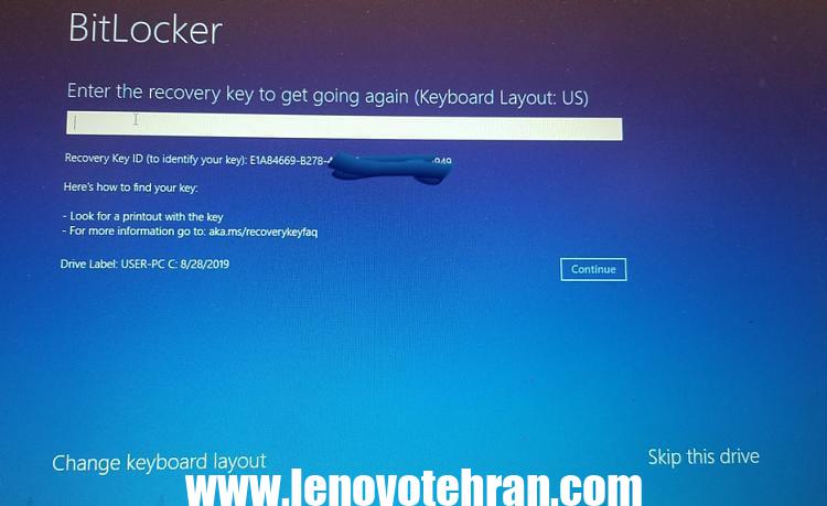 چگونه کلید بازیابی BitLocker را در لپ تاپ لنوو پیدا کنیم؟