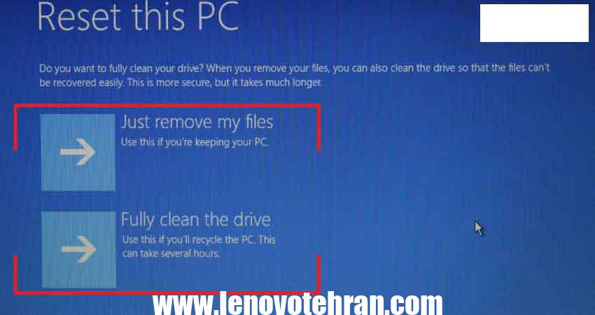 نحوه ریست لپ‌ تاپ لنوو برای رفع مشکلات عملکرد